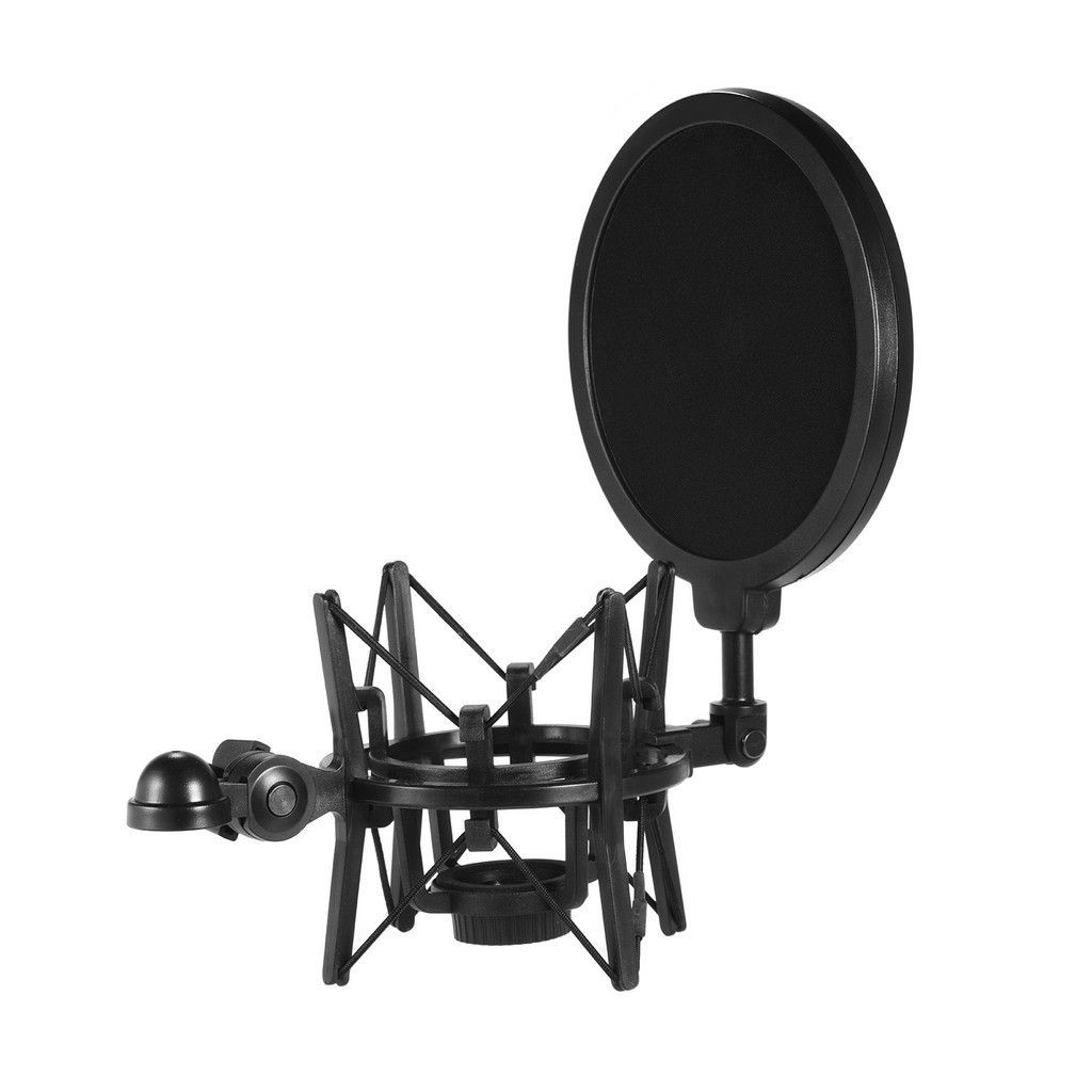 Univerdal Plastic Condenser Microphone Mic Shock Mount Holder Bracket ...