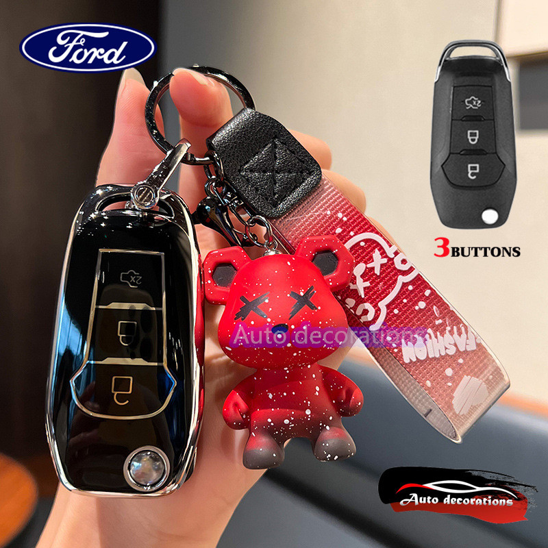 Ford RANGER EVEREST car key case RANGER EVEREST key cover 3buttons bear ...