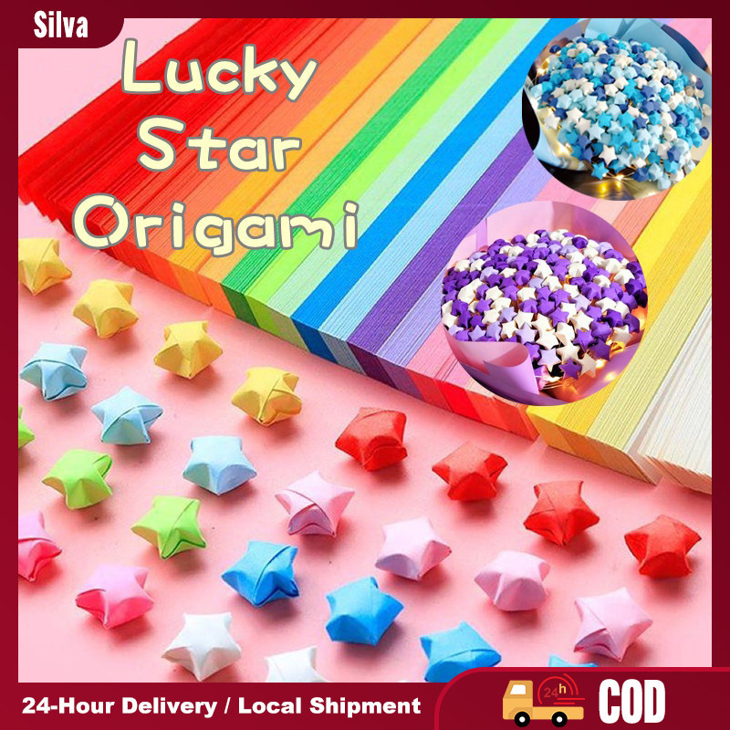 540pcs Colorful Paper Stars Origami DIY Origami Paper Strips Fold Hand ...