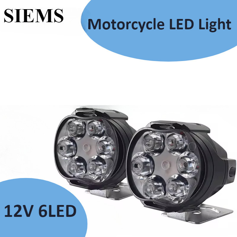 Motorcycle 6LED Headlight Fog Light High Bright Led Lights Lamp for ...
