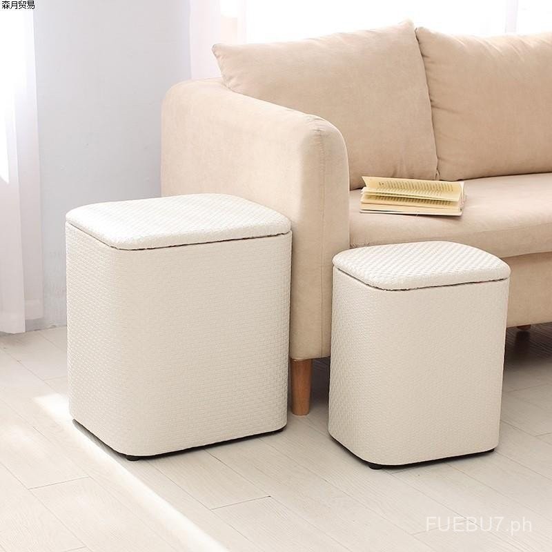 Multifunctional Storage Stool Storage Stool Solid Wood Sitting Modern ...