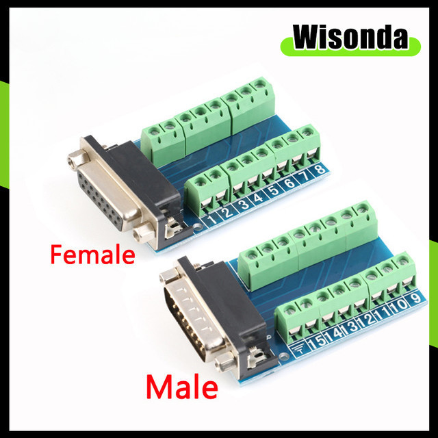 DB15 D-SUB VGA 15pin Female Male Adapter Jack Terminal Breakout PCB Board | Shopee Philippines