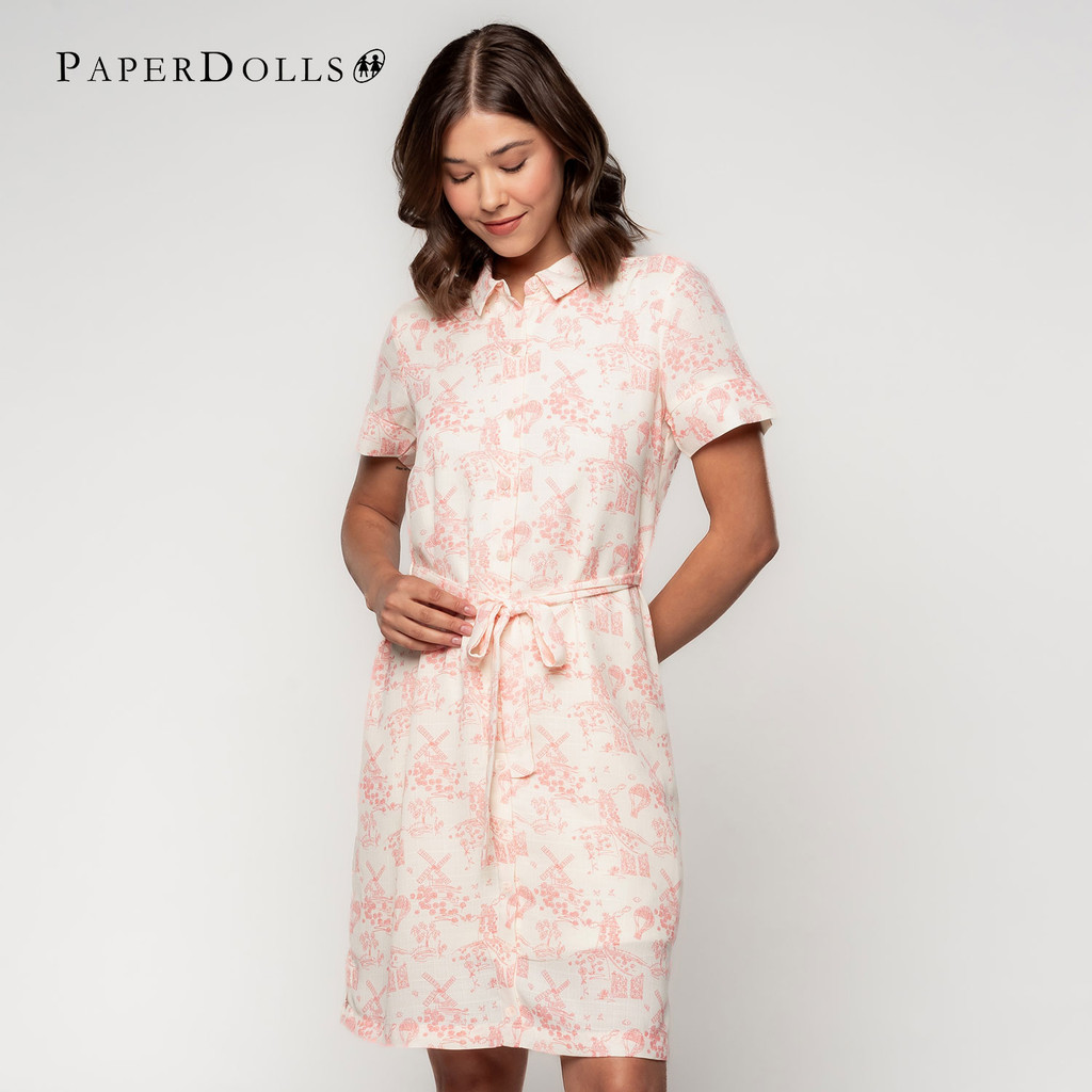 Paperdolls Trixie Shirt Dress in Toile Print | Shopee Philippines