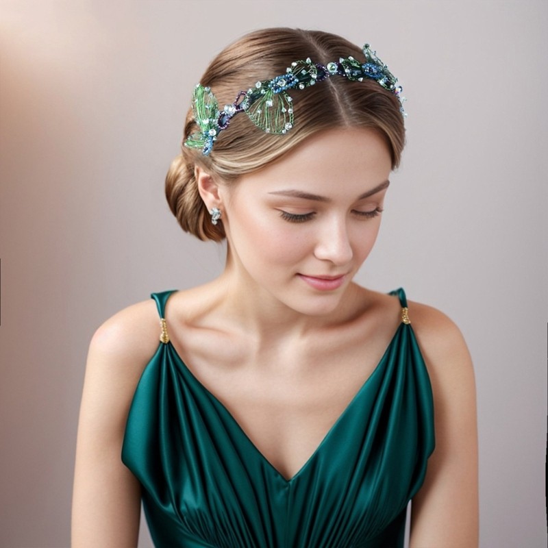 Mojito Elegant Crystal Butterfly Princess Headpieces Pageant Prom Party ...