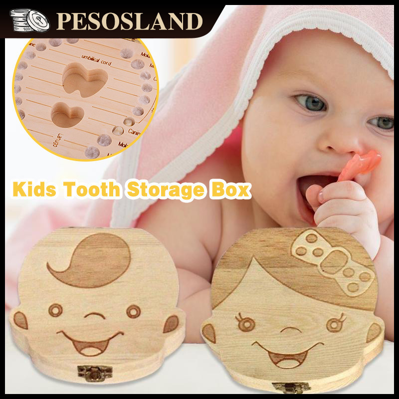 Wood Milk Teeth Collection Organizer Kid Tooth Storage Box Teeth ...