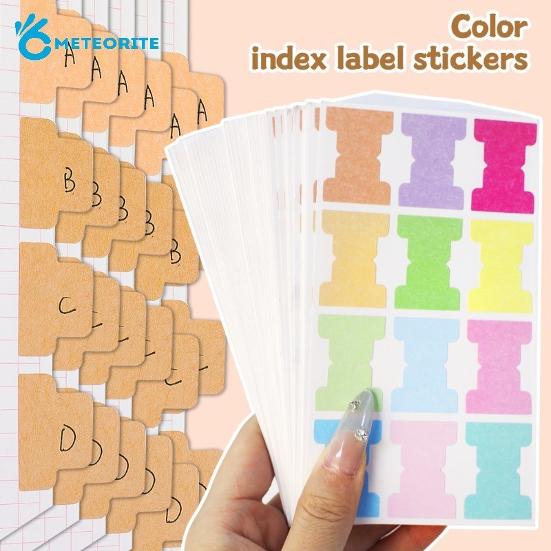 10Pcs/Pack Colorful Classification Index Stickers - Reading Book Page ...