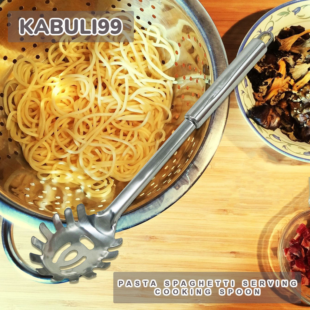 Pasta Spaghetti Serving Spoon Fork Stainless Steel Kitchen Tools ...