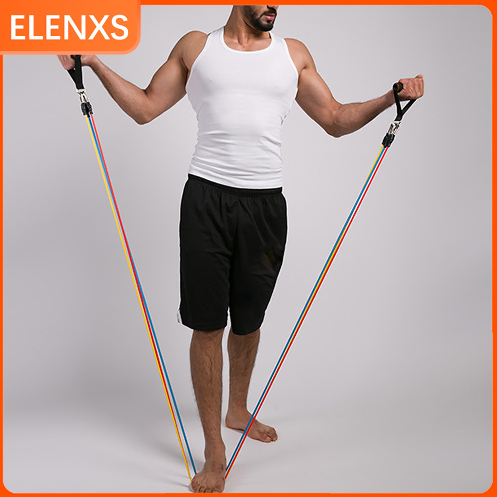 11 Pcs/set Resistance Rope Women Men Strength Leg Hand Cord Exerciser ...