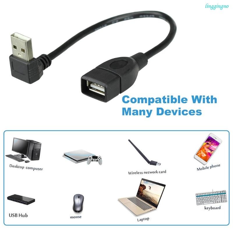 RR Usb 2 0 Extension Cable New 90 Angled Down Up Male To Female Data ...