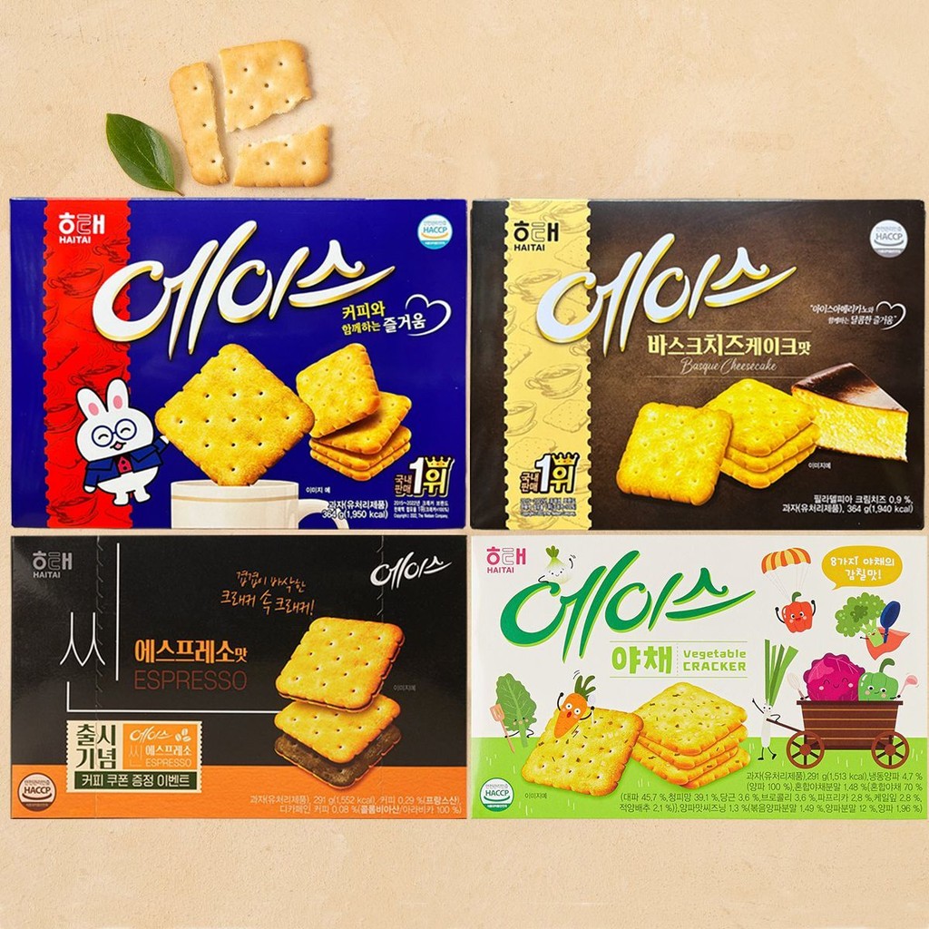 South Korea Imported Haitai ACE Biscuits Big Box 2 Boxes Soda Salty ...