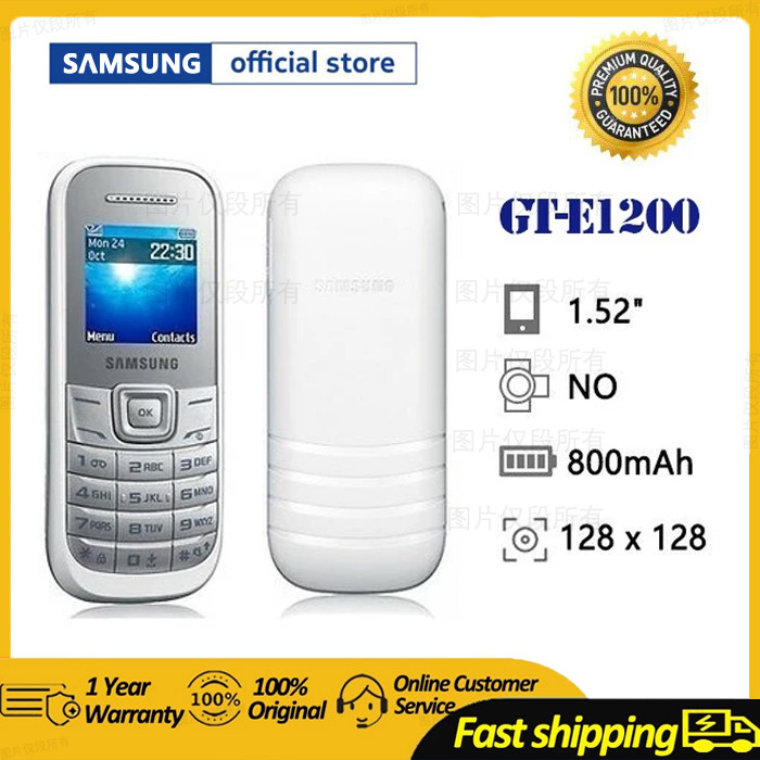 ORIGINAL GT-E1200 Keypad Phone GSM Standard Sim Keypad Basic Phone ...