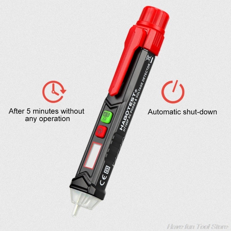 HT100P Portable Voltage Detector AC 3 Phase Indicator Non-contact NCV ...