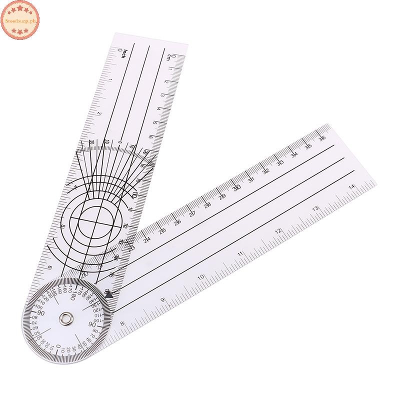 SURP 1PC Multi-Ruler Goniometer Angle Spinal Ruler 360 Degree Measuring ...