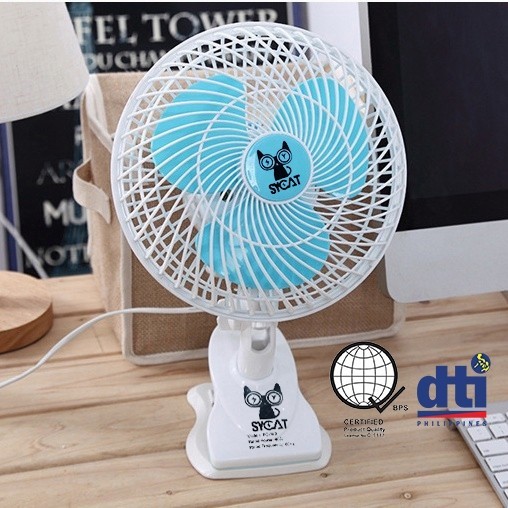 SYCAT 40W Clip Fan With Stand Electric Fan Two-Speed Wind Desk Fan Clip ...
