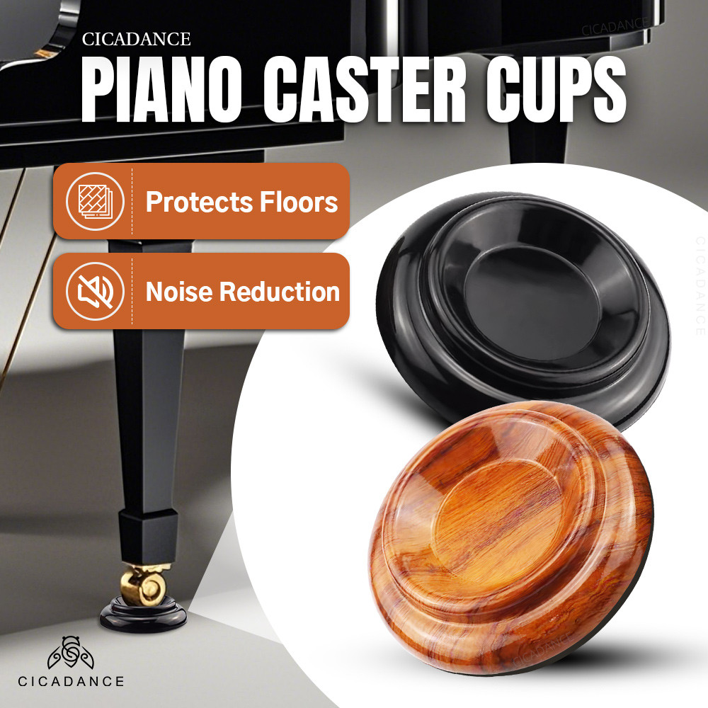 4 PCS Upright Piano Caster Cup ABS Material Non-Slip & Stable Noise ...