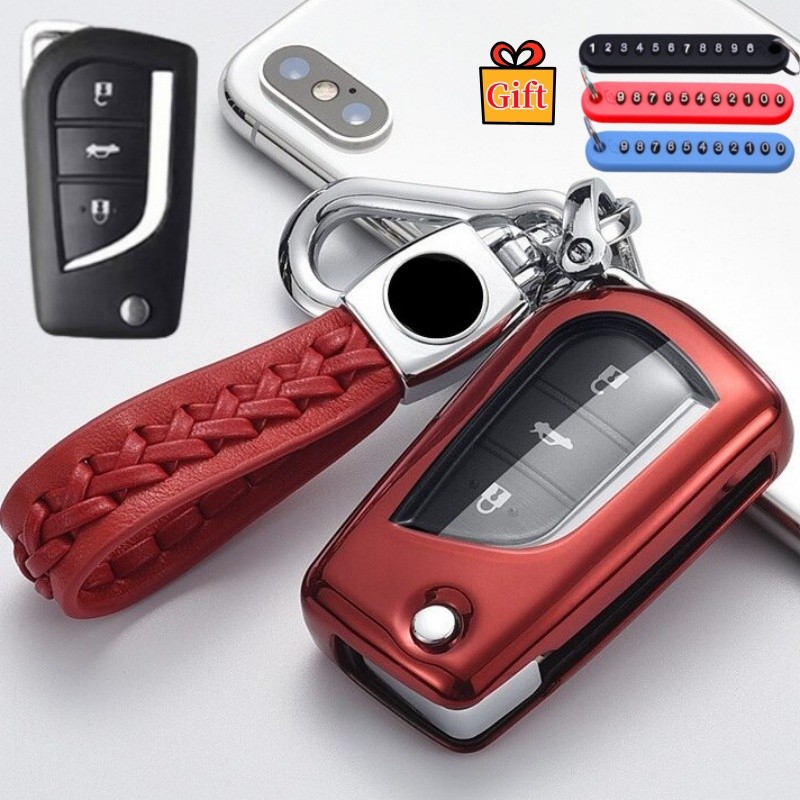 TPU Car Remote Key Case Cover Shell For Toyota fortuner innova Auris ...
