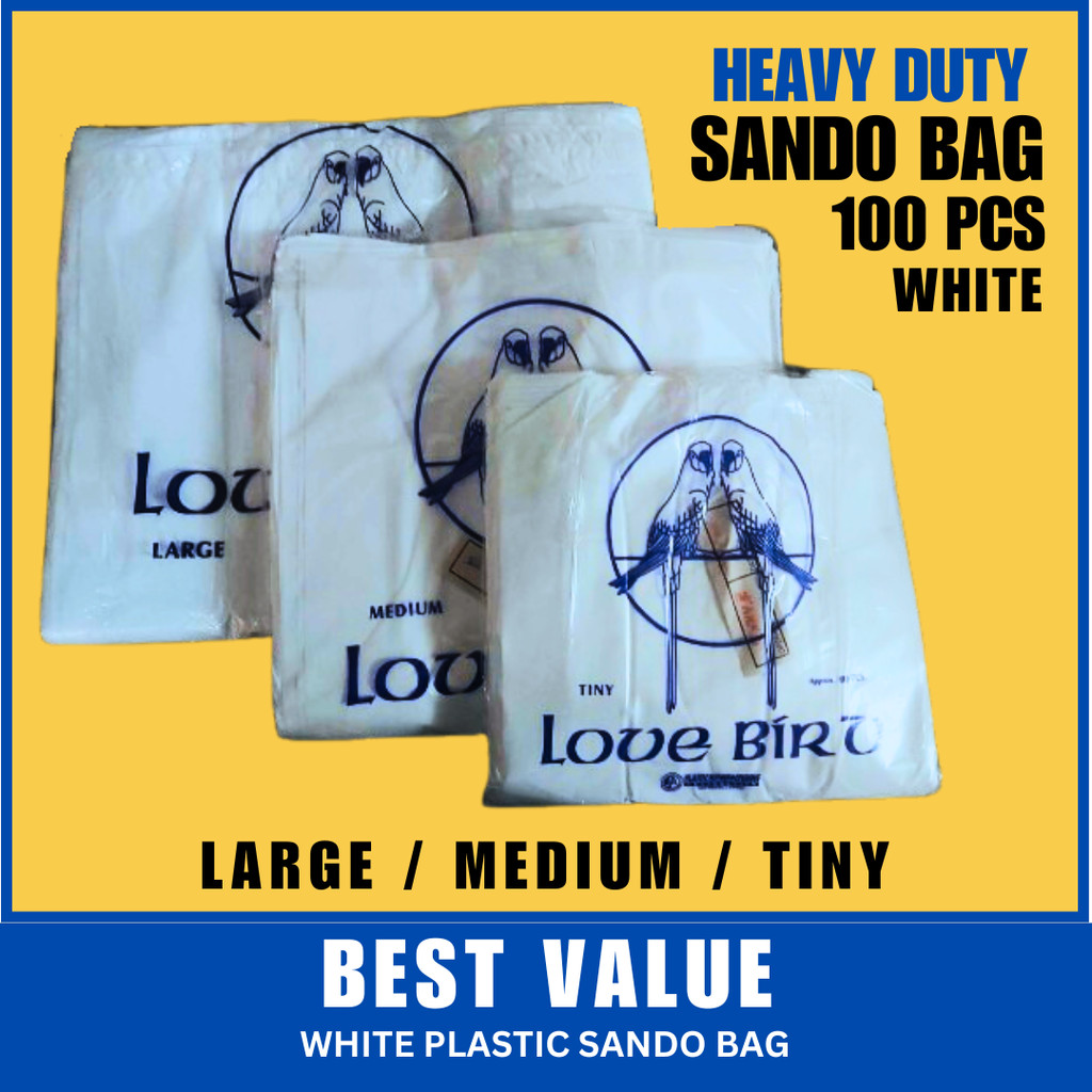 WHITE Plastic Sando Bag (Tiny/Medium/Large) | Shopee Philippines