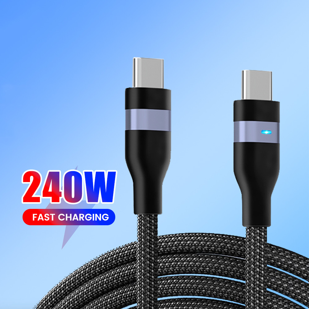 PD 240W Super Fast Charging Cable for Laptop Tablet USB Type C Data ...