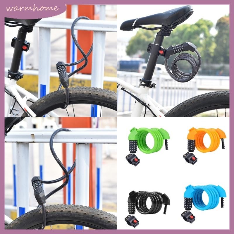 WMMB Bicycles Steel Coiled Chain Lock Bicycles Cable Lock for ...