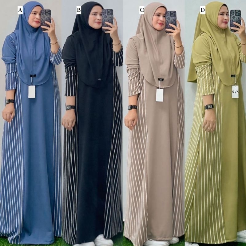 Suana Series Set Dress Knit Hijab One Set Hijab Ready RGS | Shopee Philippines