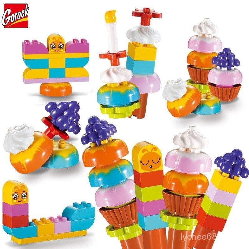 Gorock Fantasy Ice Cream Cake DIY Building Blocks Duplo Kids Toys ...