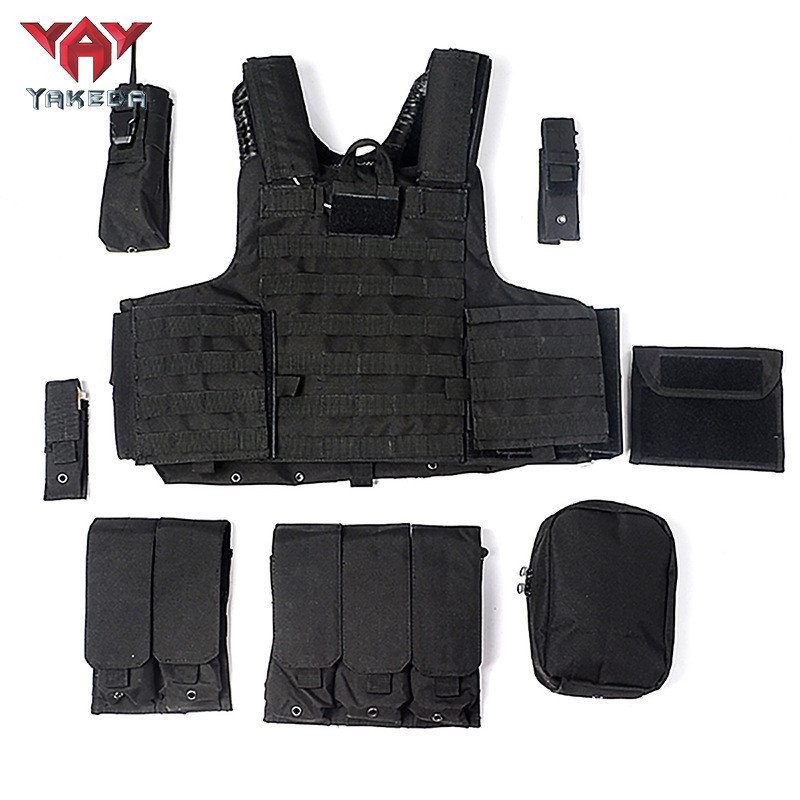 YAKEDA Eight-Piece Set Vest Camouflage Black Eagle Vest Training Suit ...