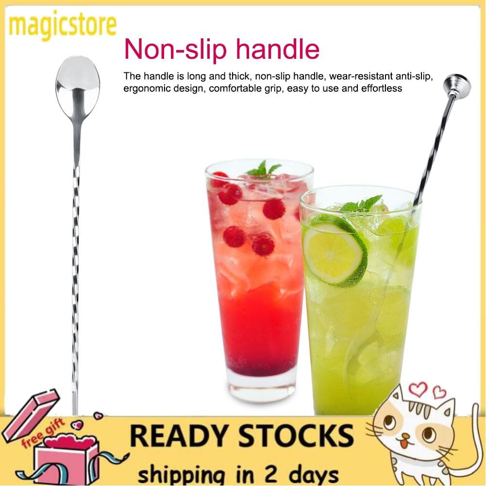 Magicstore Stirring Spoon Cocktail Drink Mixer Stainless Steel Mixing ...