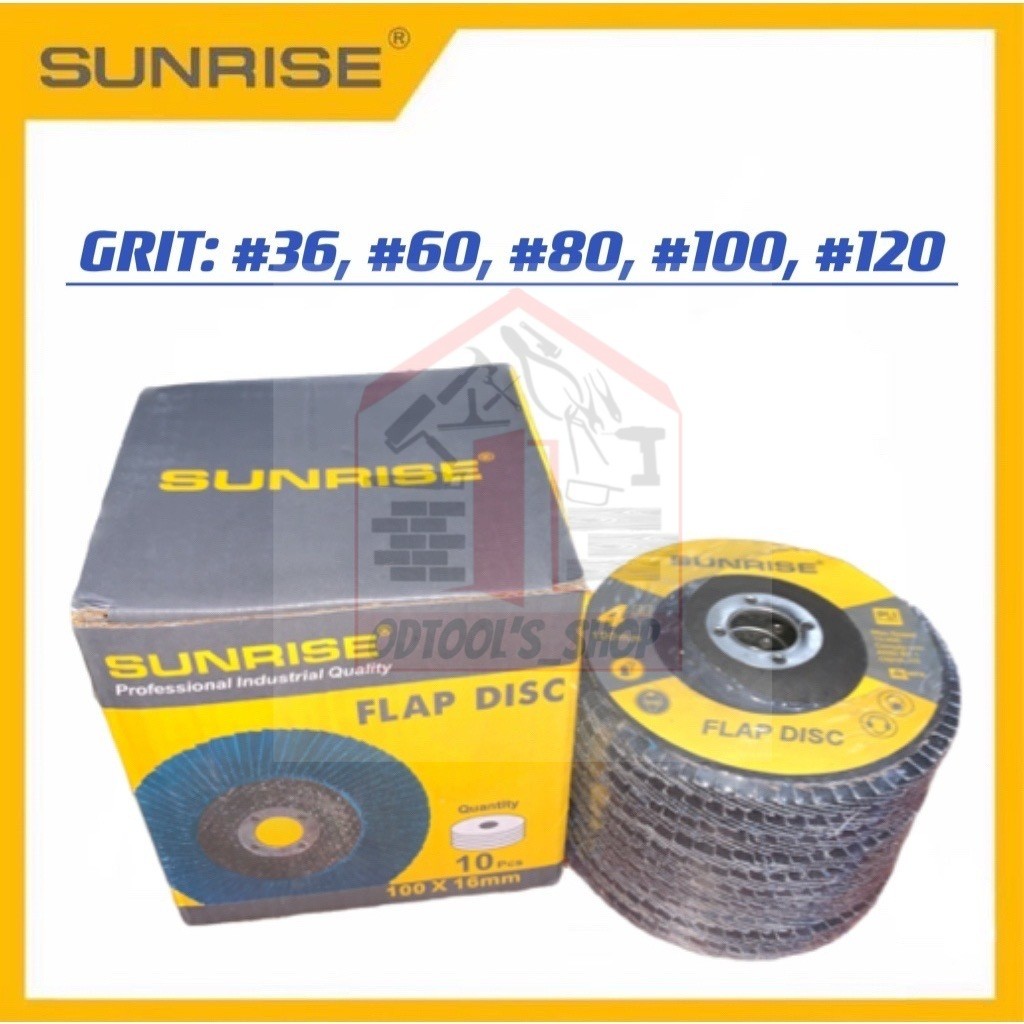 Sunrise Professional Industrial Quality Flap Disc. #60, #100, (PER BOX ...