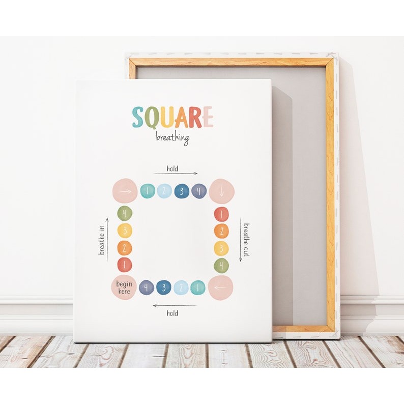 Calming Corner Poster Box Breathing Poster Counseling Office Decor ...