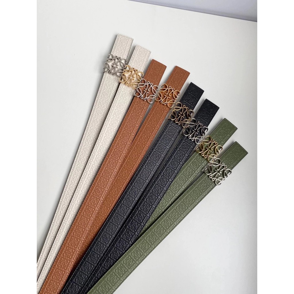 LOEWE （Luo Yiwei）Latest Same Style Belt Double-Sided Top Layer Cowhide ...