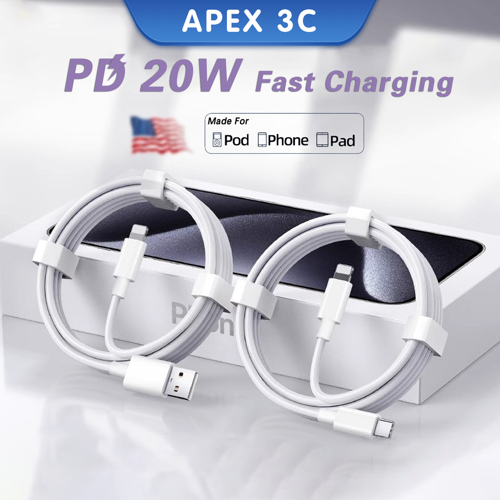 PD Fast Cable 20W 30W Adapter Type-C USB-C Cable For iOS IPhone X XR XS ...