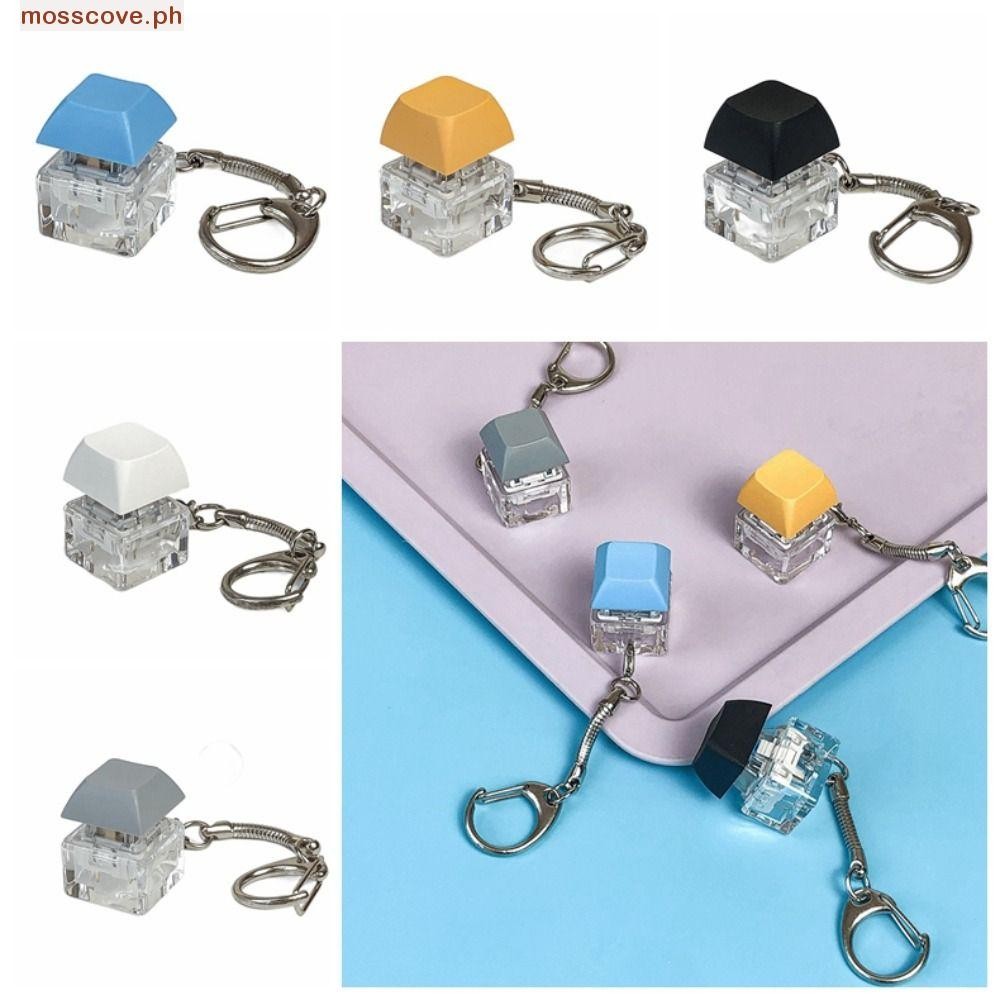 MOSSCOVE Fingertip Button Keychain, Click Button Trinket Mechanical ...