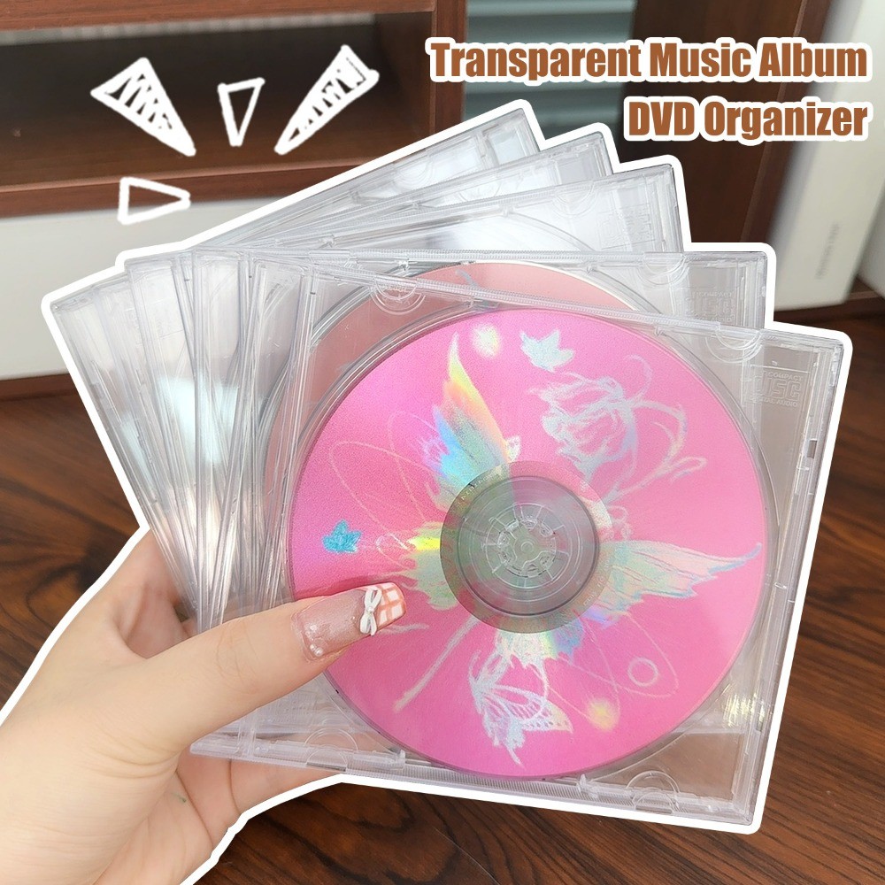 Transparent Empty CD Box Disc Music Album Storage Case PP Plastic CD ...