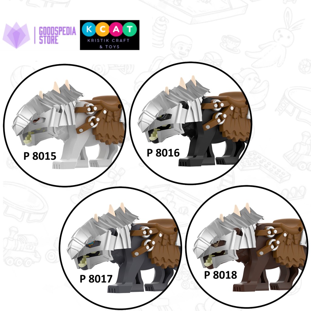 Mini building block Figure - Wolf Armor (SKU P8015 - P8018) | Shopee ...