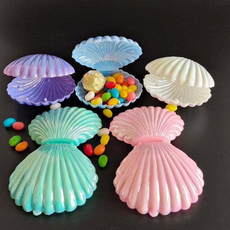 JJ* Portable Shell Shape Packaging Box For Candy Storage And Party ...