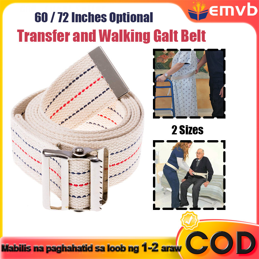 60/72 Inch Patient Transfer Gait Belt Secure Standing Assist Aid Guard ...