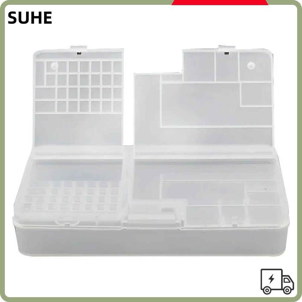 HI-SUHE Electronic Components Storage Box, Compartment Tool ...