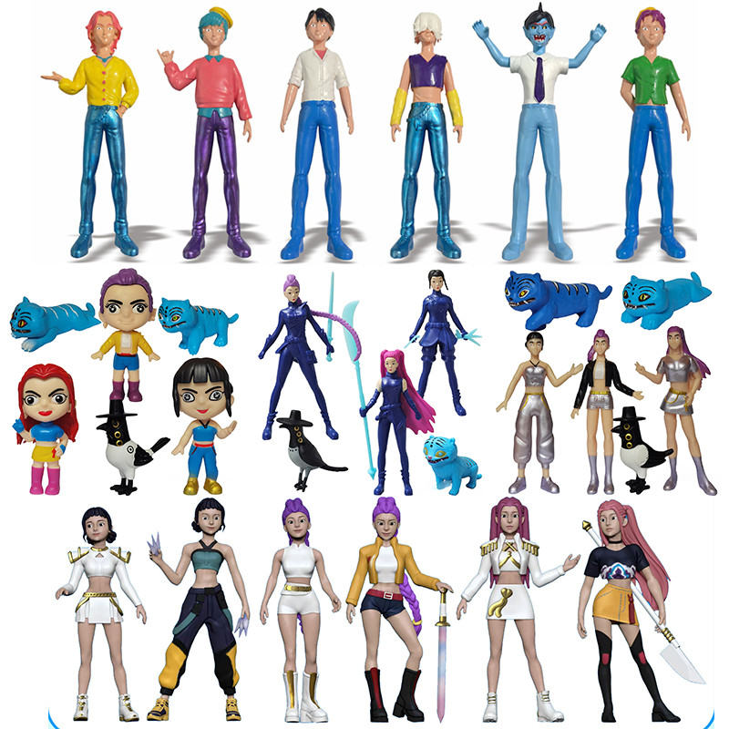 Zoey Mira Rumi 5Pcs Set KPop Demon Hunters Toy Saja Boys Action Figure ...