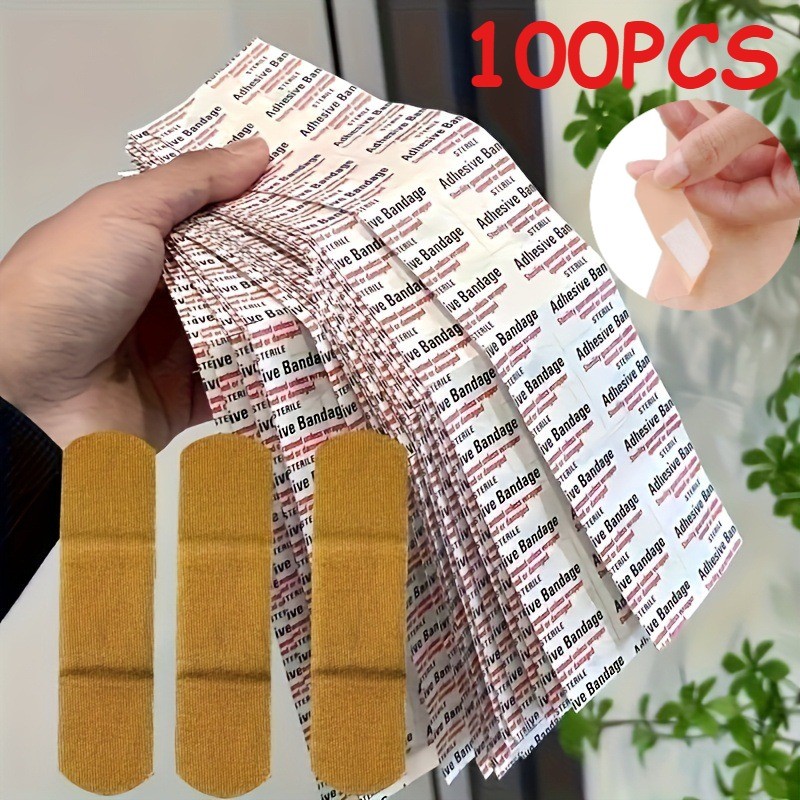 100PCS Breathable Band Aid First Aid Strips Patch Wound Dressing Band ...