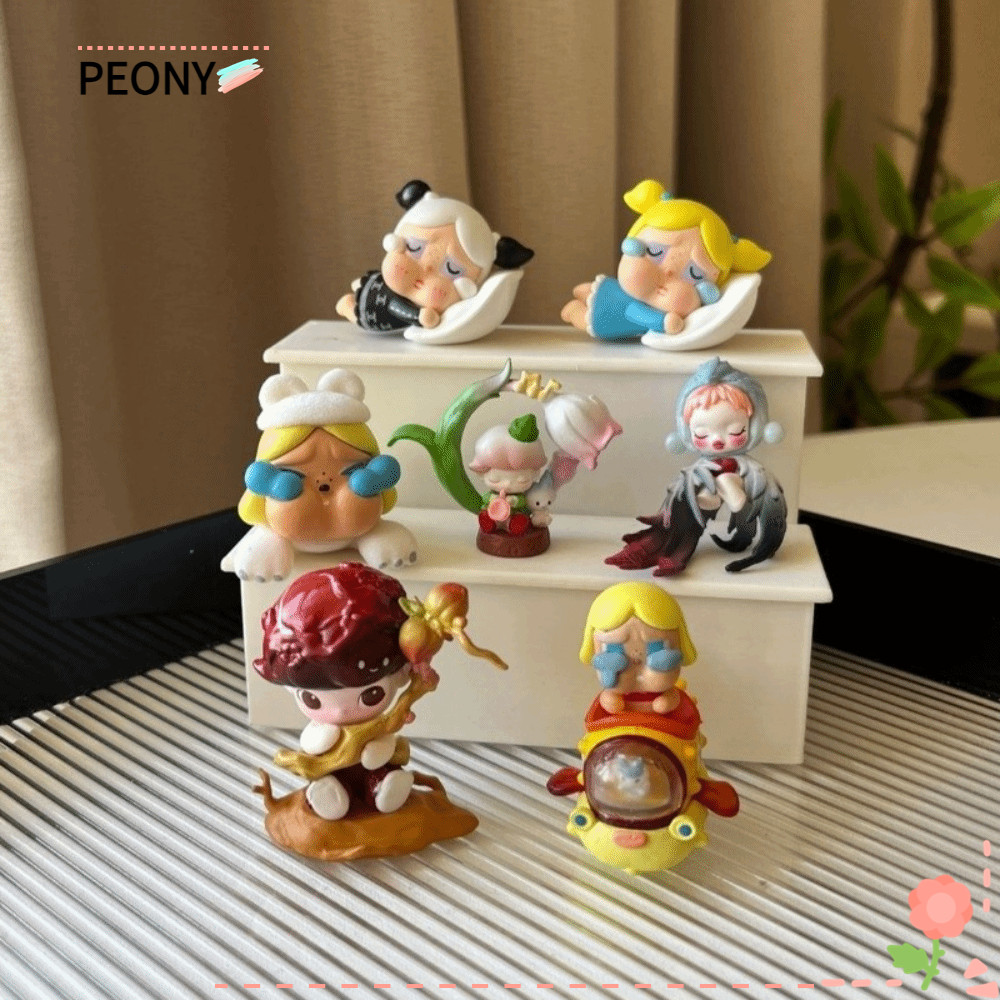 PEONYPH Dimoo Box, Cartoon Popbean Skullpanda Mini Ornaments, Crybaby ...