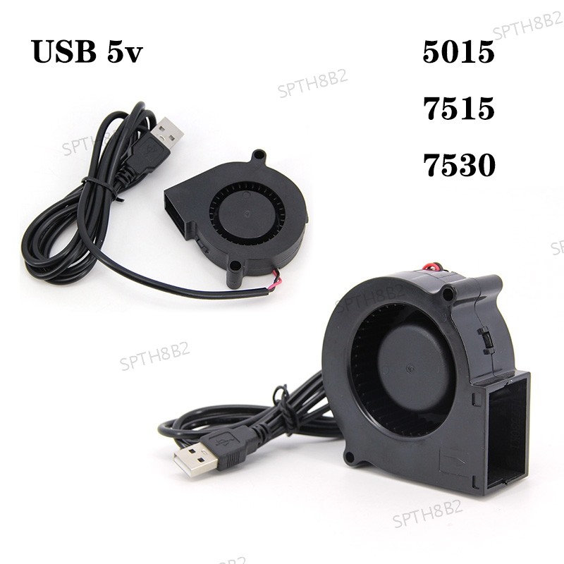 DC 5V USB 5015 7515 7530 Blower Turbo Cooling Fan Brushless for 3D ...