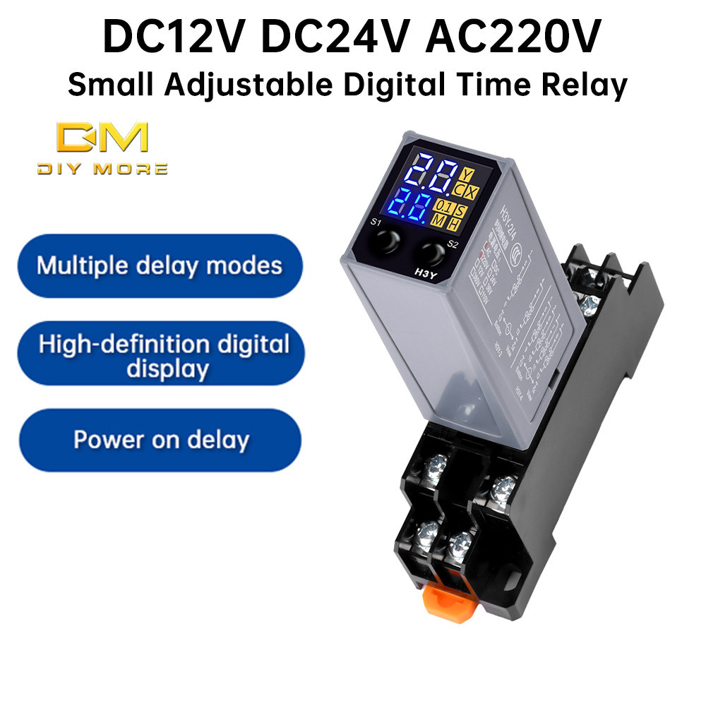 Diymore DC12V, DC24V, AC220V, small adjustable digital display time ...