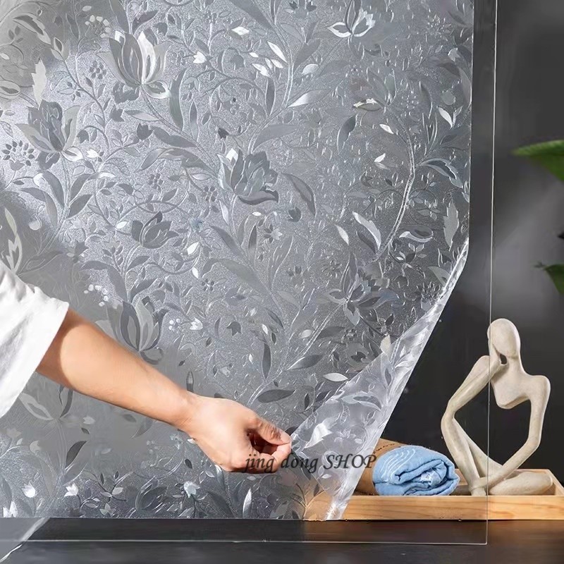 Electrostatic film glass window sticker removable frosted electrostatic ...