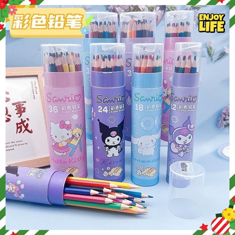 12-18-24-36 color Crayons kuromi Cinnamoroll hello Kitty children's ...