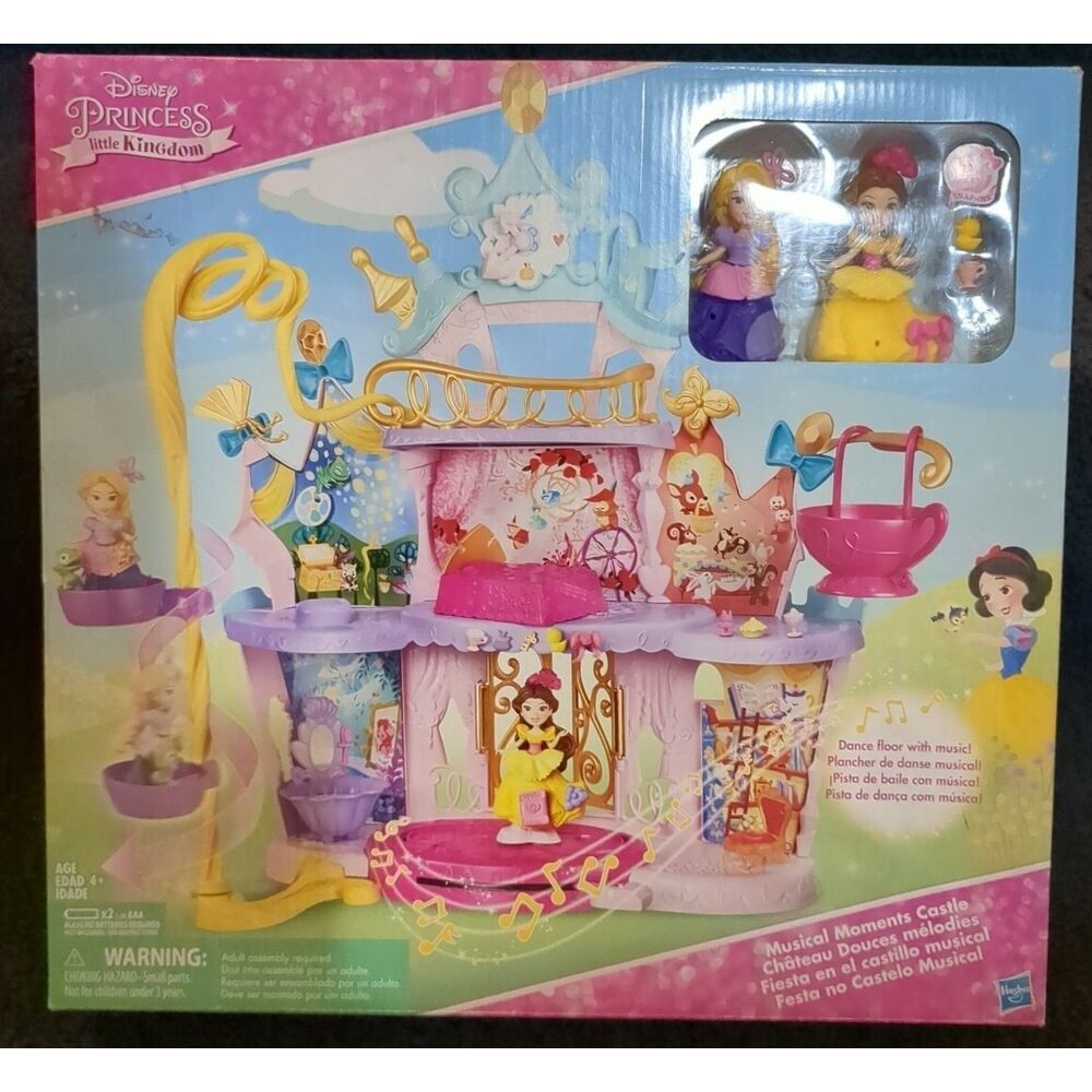 New Disney Princess Little Kingdom Musical Moments Castle Playset Belle Rapunzel | Shopee ...