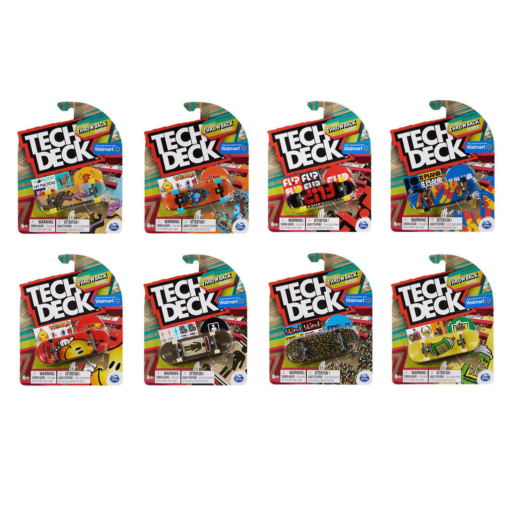 % Authentic Tech Deck Single Pack Fingerboard Throwback Series (Flip ...