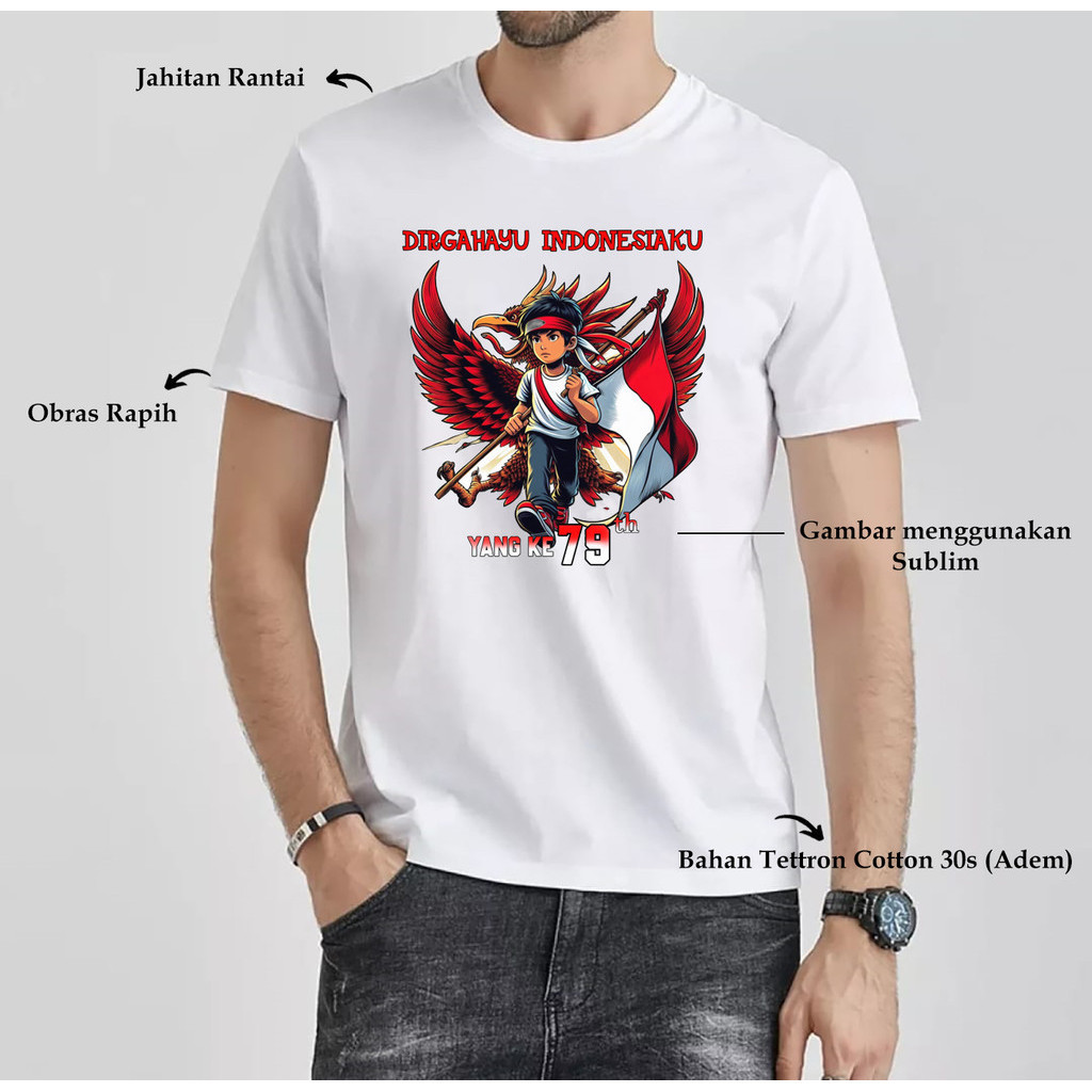 MERAH Indonesia Merdeka Garuda Red and White T-shirt Celebrating the ...