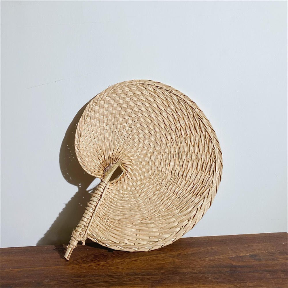 Natural Raffia Hand Fans Handmade Handheld Weaving Fan Wedding Palm ...