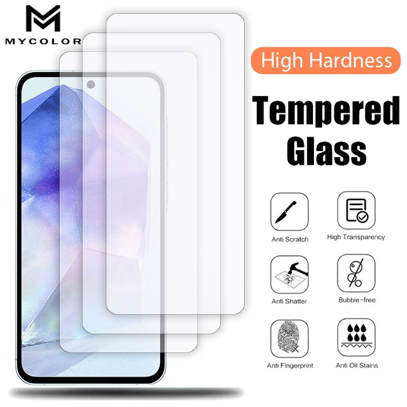 Clear Tempered Glass For Samsung ss Galaxy A16 A16s A06 A05 A05s A55 A54 A53 A52 A52s A71 A51 ...