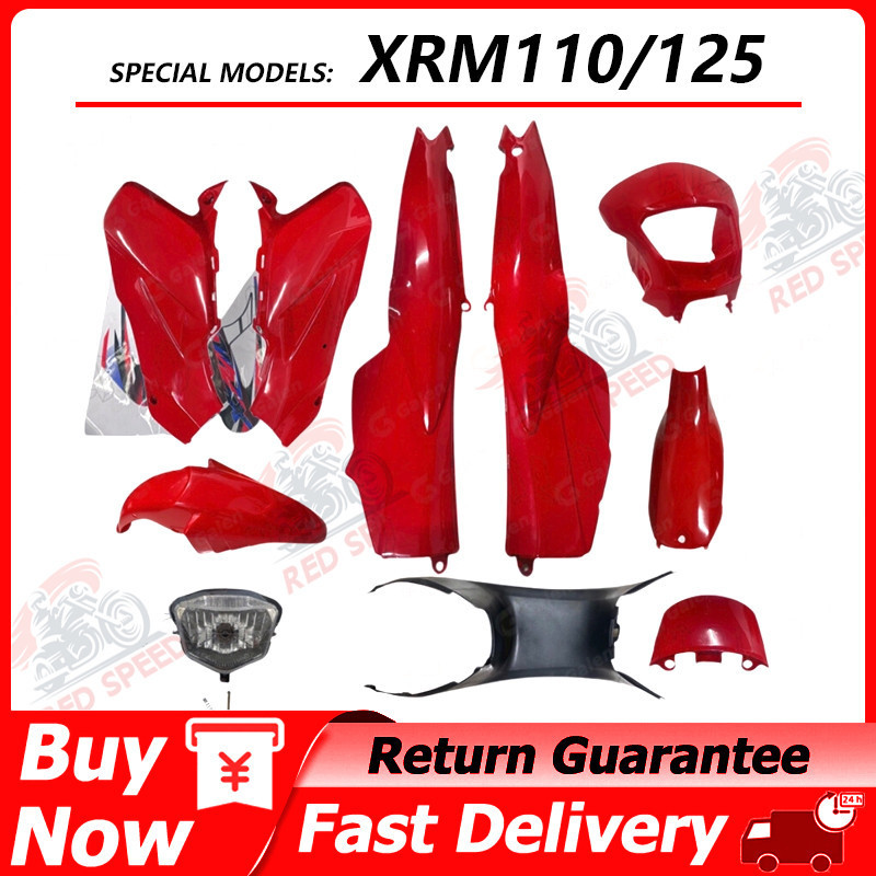 MOTORCYCLE ACCESSORIES XRM 110/125 RED FULL SET COVER HONDA XRM110/125 ...